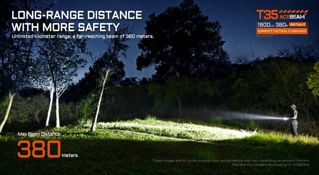 Acebeam T35 18650 Tactical Flashlight (2 Types) – KiwiLights