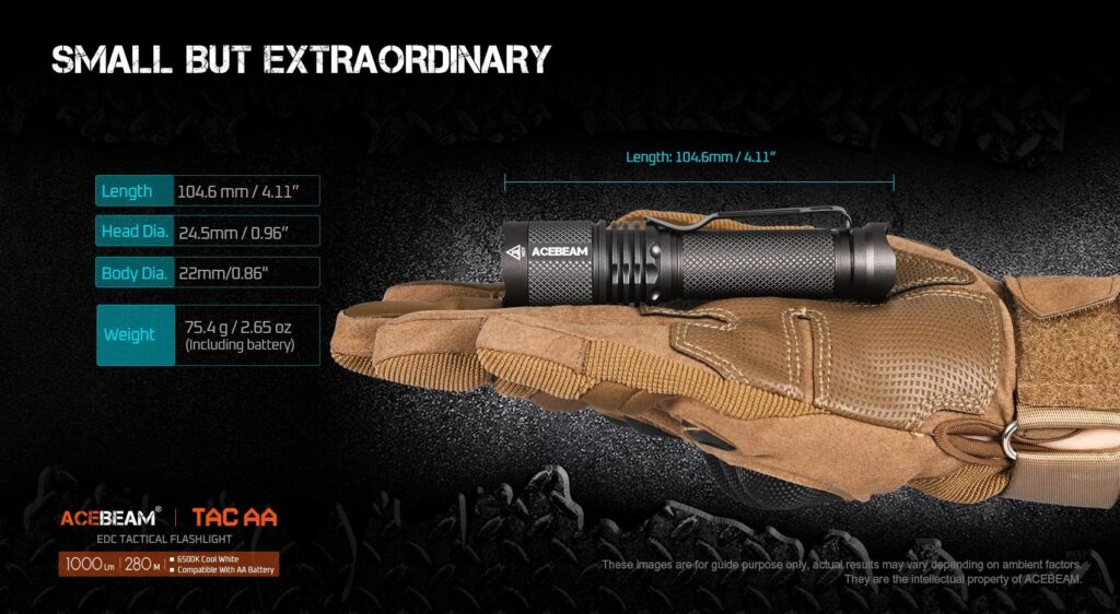 Acebeam Tac AA Tactical Flashlight (4 Types) – KiwiLights